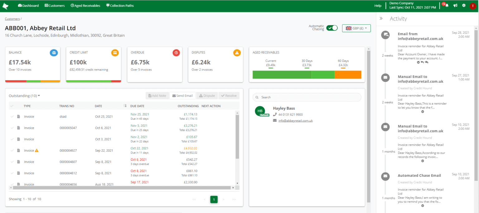 Automated Credit Control Software | Credit Hound Cloud